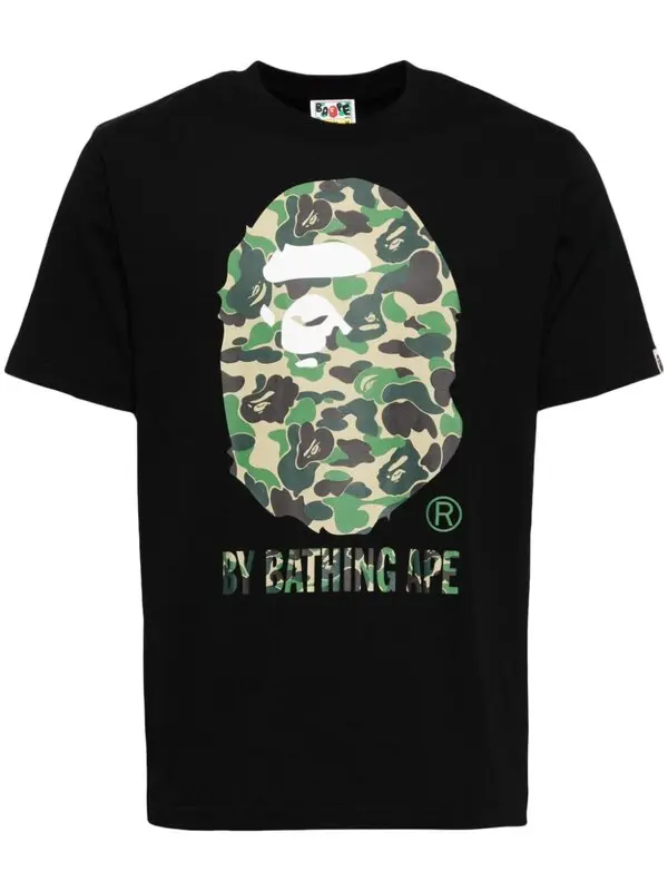 A BATHING APE Logo-print Cotton T-shirt - Black
