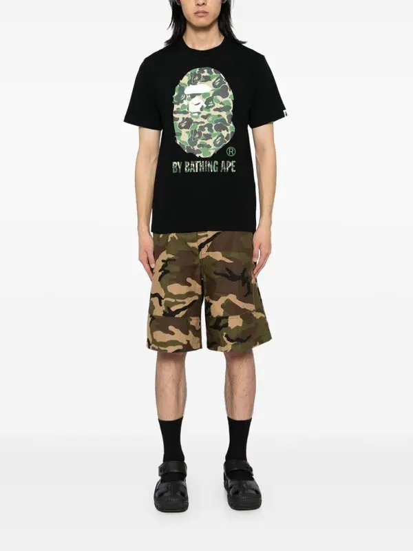 A BATHING APE Logo-print Cotton T-shirt - Black