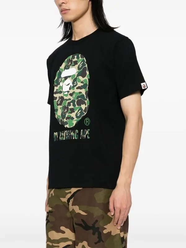 A BATHING APE Logo-print Cotton T-shirt - Black