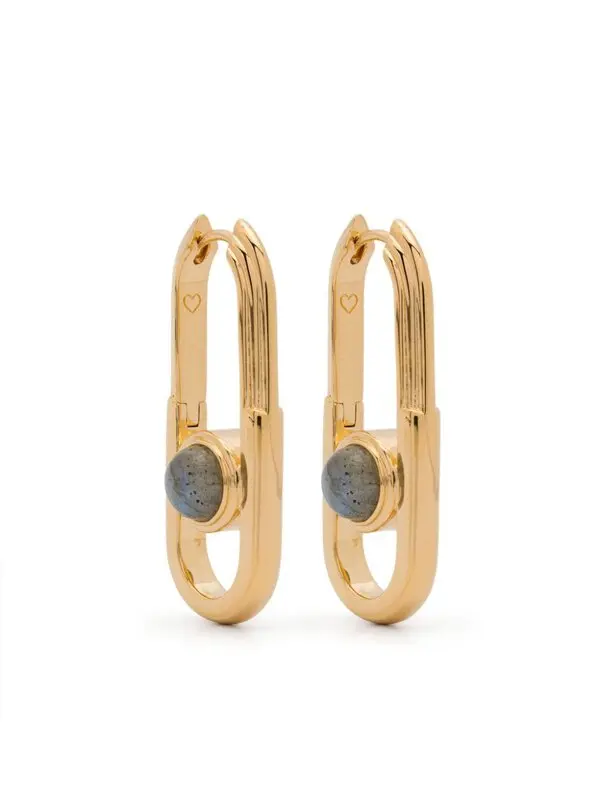 MISSOMA Zenyu Link Gemstone Hoop Earrings - Gold
