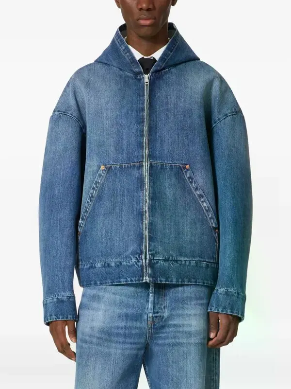 Valentino Garavani Hooded Denim Jacket