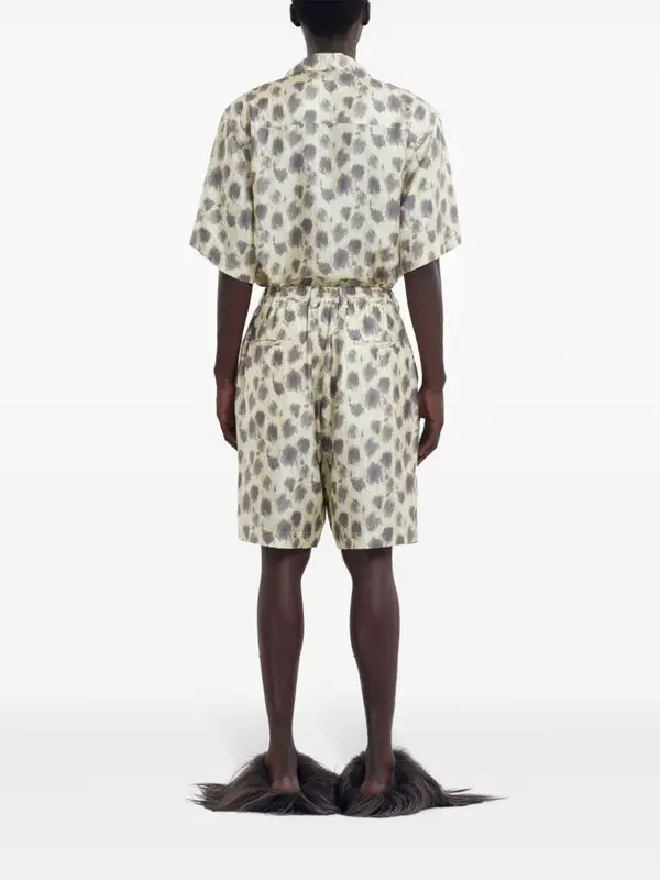 Marni Printed Silk Bermuda Shorts - Neutrals