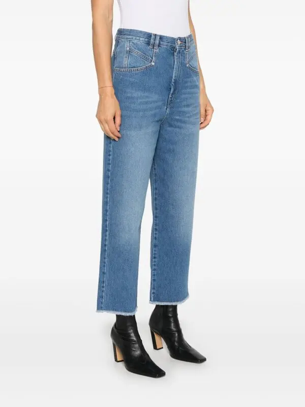 Isabel Marant Dilali Cropped Straight Leg Jeans