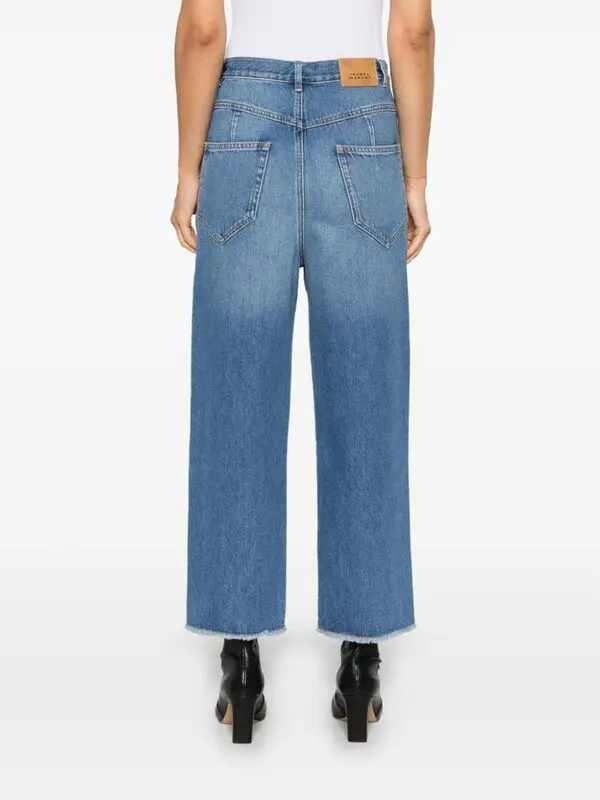Isabel Marant Dilali Cropped Straight Leg Jeans
