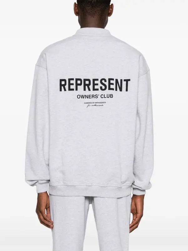 REPRESENT Owners' Club Logo-print Polo Shirt - Grey