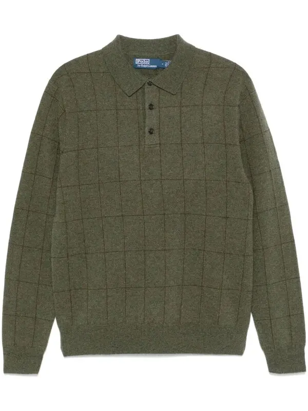 Ralph Lauren Check-pattern Polo Sweater - Green