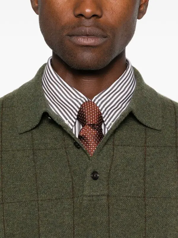 Ralph Lauren Check-pattern Polo Sweater - Green