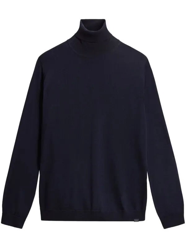 Woolrich Roll-neck Knitted Jumper - Blue