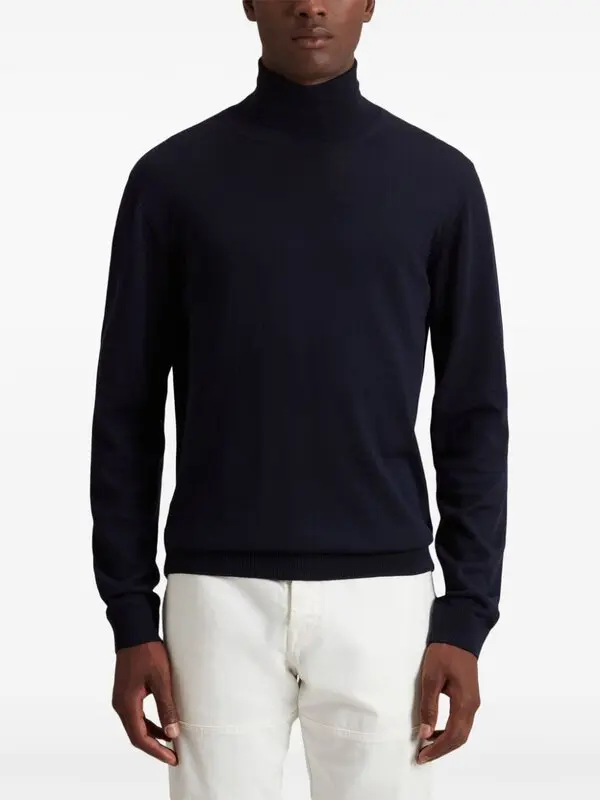 Woolrich Roll-neck Knitted Jumper - Blue
