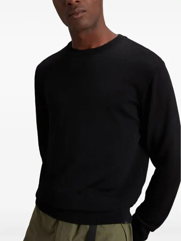 Woolrich Logo-tag Knitted Jumper - Black