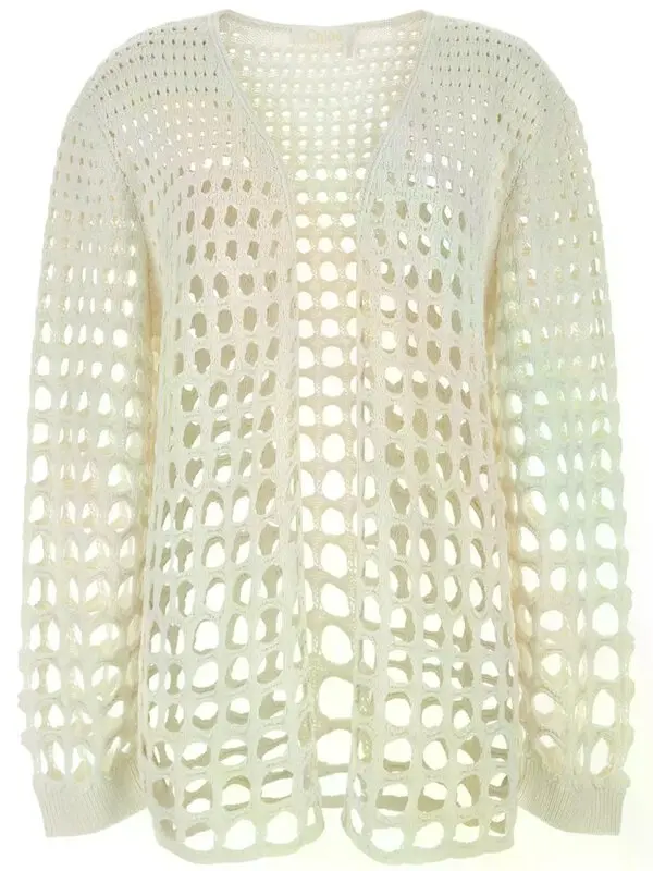 Chloé Open-knit Cardigan - White