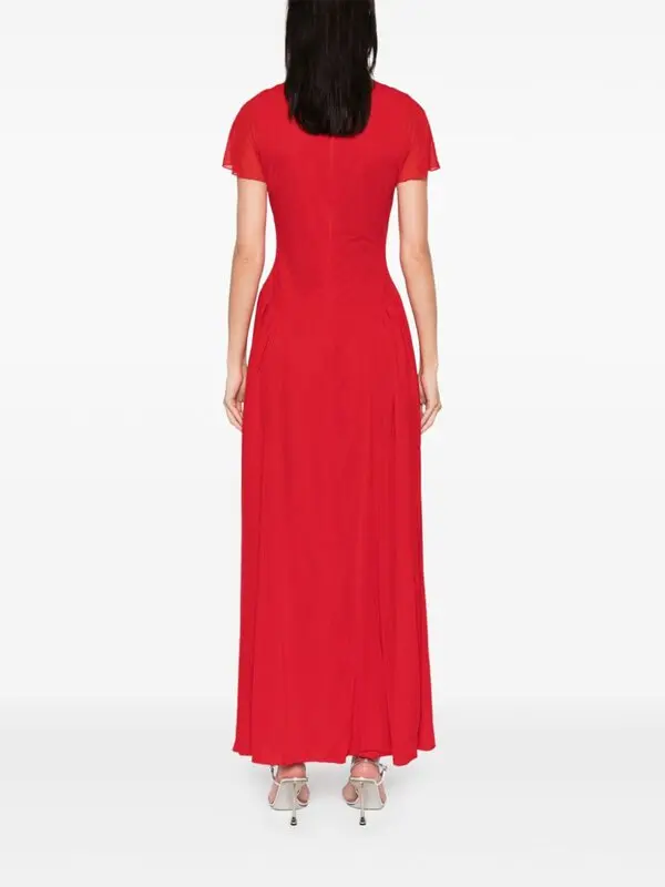 ROTATE BY BIRGER CHRISTENSEN V-neck Maxi Dress