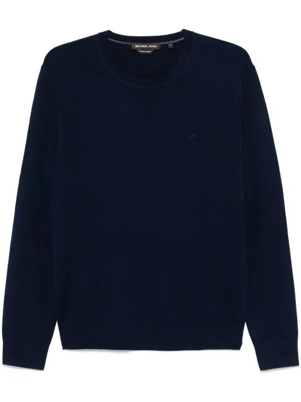 Michael Kors Logo-embroidered Sweater - Blue