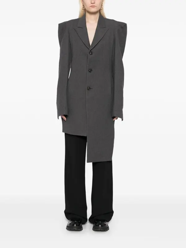 Yohji Yamamoto Asymmetric Single-breasted Blazer