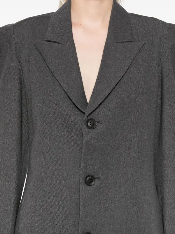 Yohji Yamamoto Asymmetric Single-breasted Blazer