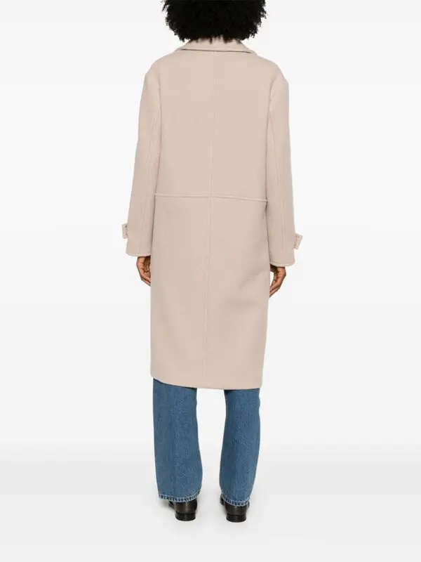 FAY Single-breasted Felted Wool Blend Coat