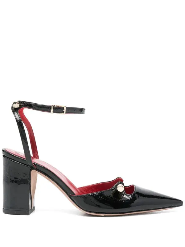 HARDOT 80mm Leather Pumps - Black