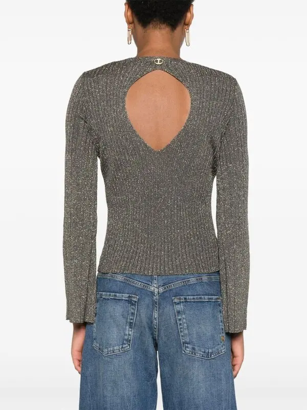 TWINSET Lurex-detail Sweater - Black