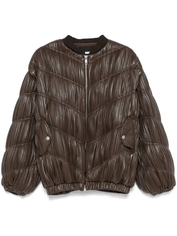 ROTATE BY BIRGER CHRISTENSEN Pleated Bomber Jacket