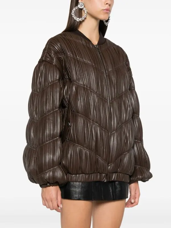 ROTATE BY BIRGER CHRISTENSEN Pleated Bomber Jacket