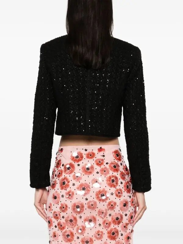 ROTATE BY BIRGER CHRISTENSEN Bouclé Cropped Jacket