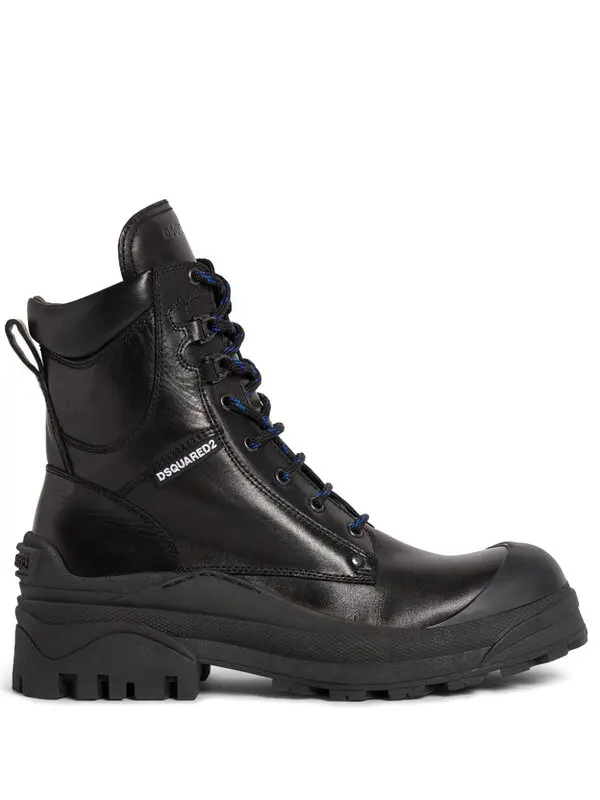 Dsquared2 Panelled Leather Boots