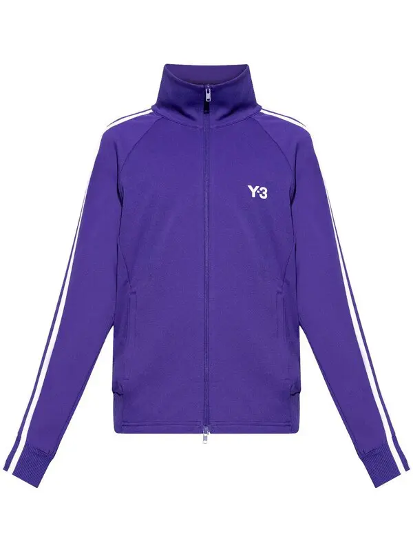 Y3 3-stripes Logo Zipped Jacket - Purple