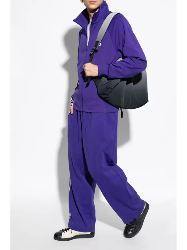 Y3 3-stripes Logo Zipped Jacket - Purple