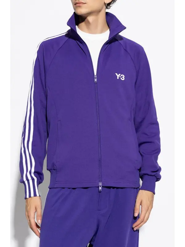 Y3 3-stripes Logo Zipped Jacket - Purple