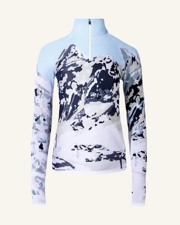Perfect Moment Jacquard Quarter-zip Base Layer Top - Landscape