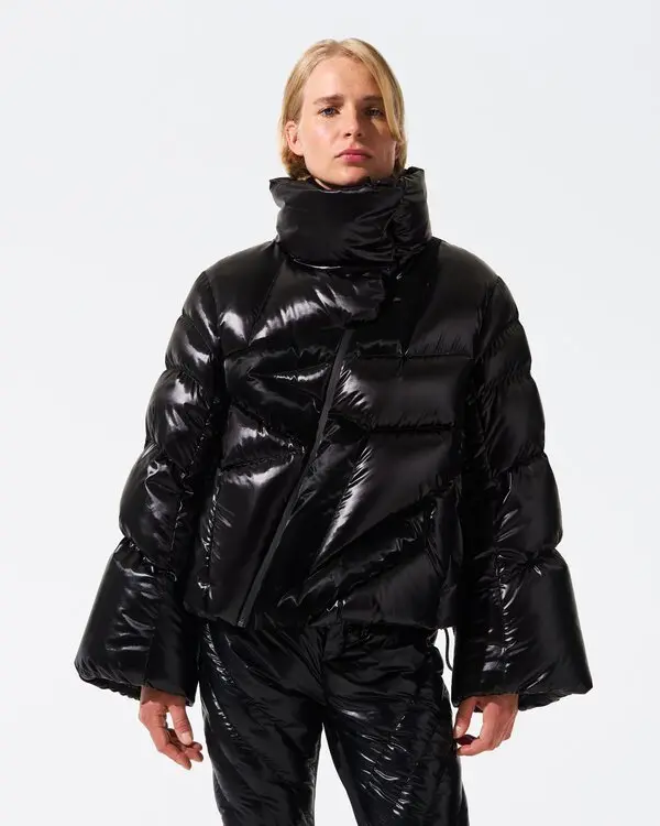 Perfect Moment Ariel Down Bomber Jacket - Black-liquid