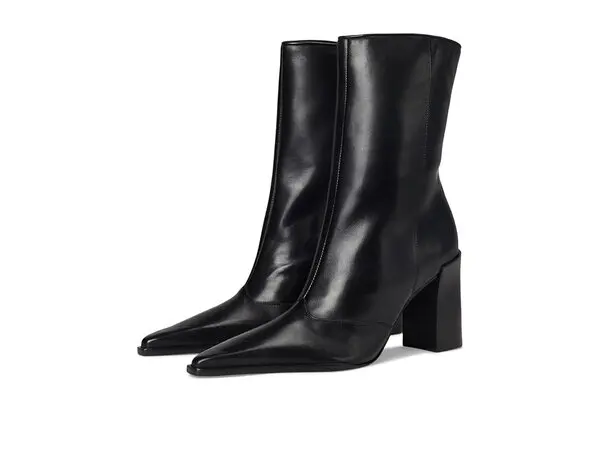 Schutz Raffaela Block Heel Pointed Toe Boots - Black