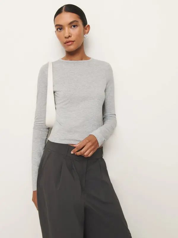 REFORMATION Ezra Slim Fit Long Sleeve - Grey
