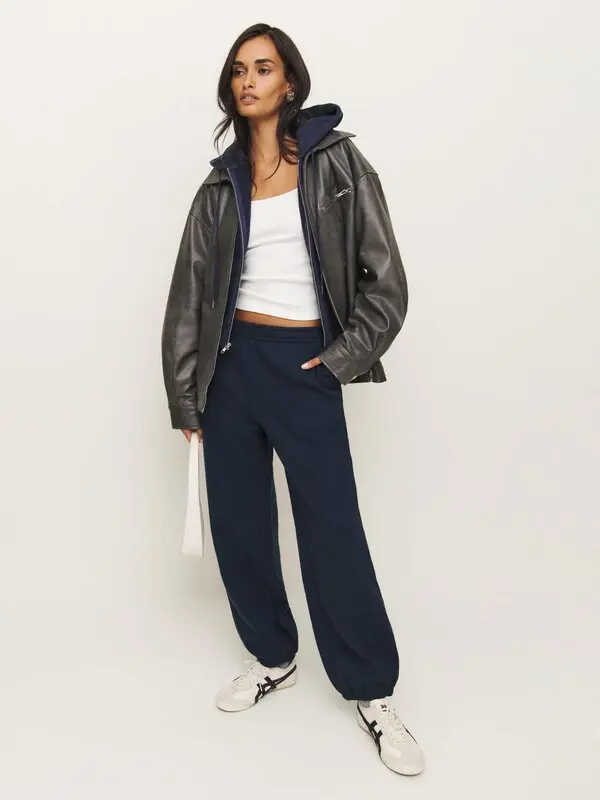 REFORMATION Skye Boyfriend Sweatpant - Blue
