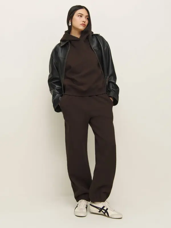 REFORMATION Skye Boyfriend Sweatpant - Brown