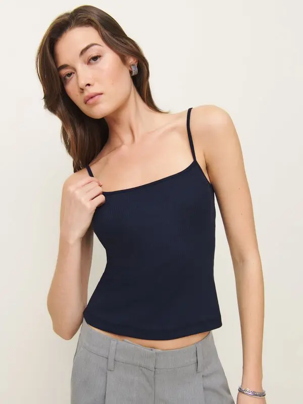 REFORMATION Avi Tank Top - Blue