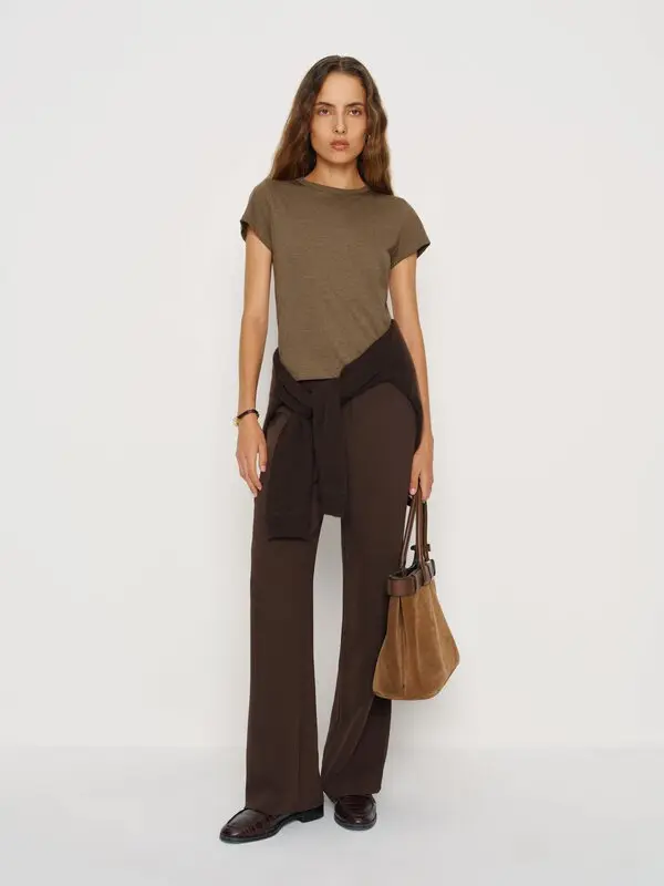 REFORMATION Max Slim T-shirt - Brown