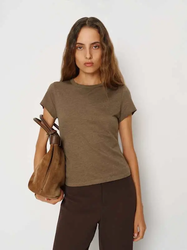 REFORMATION Slim T-shirt - Brown