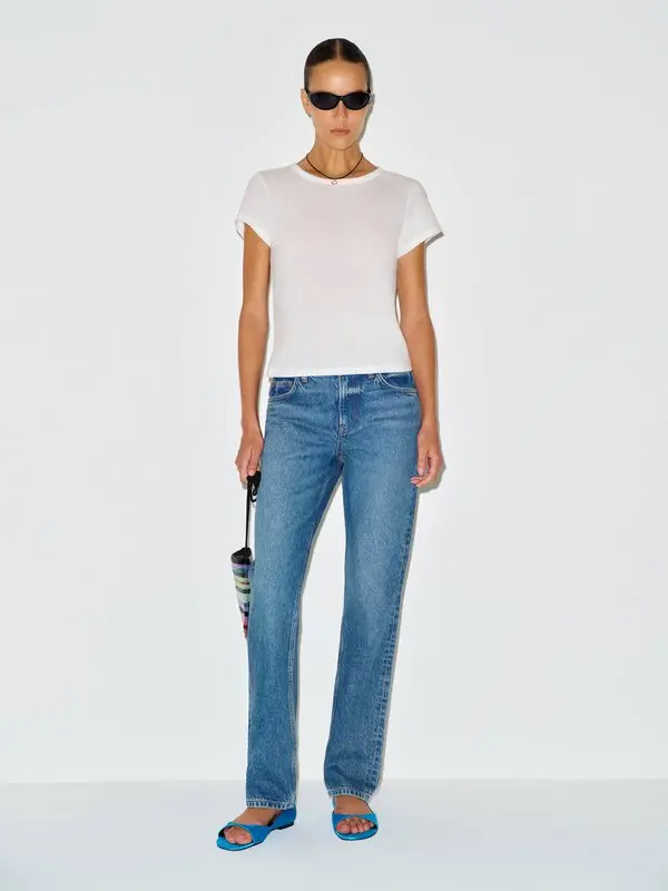 REFORMATION Max Slim T-shirt - Ivory