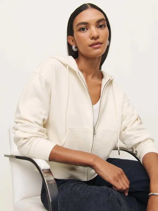 REFORMATION Austin Hoodie - Fior Di Latte