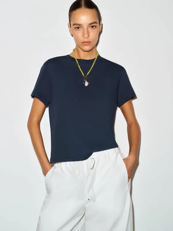 REFORMATION Rowan Crew T-shirt - Blue