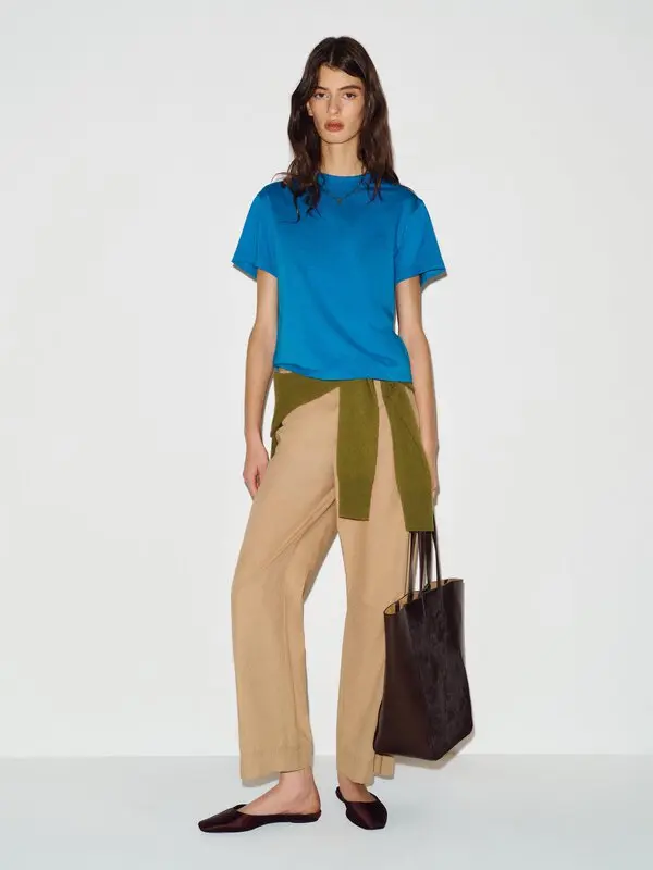 REFORMATION Rowan Crew T-shirt - Blue
