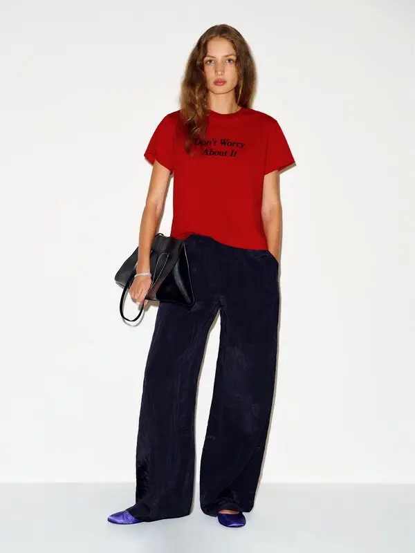 REFORMATION Rowan Crew T-shirt - Red