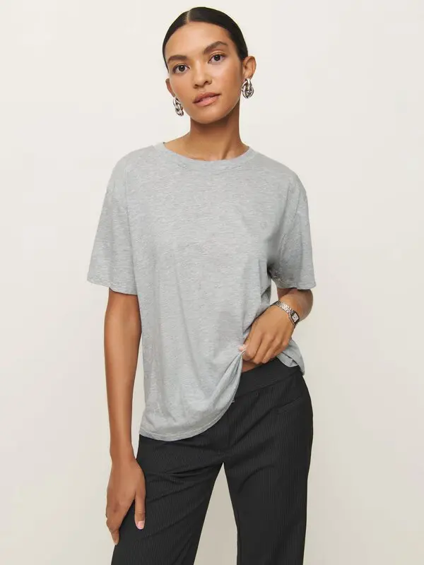 REFORMATION Liam Oversized T-shirt - Grey