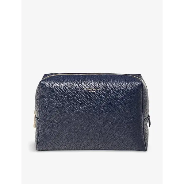 ASPINAL OF LONDON Grained-leather Case - Navy