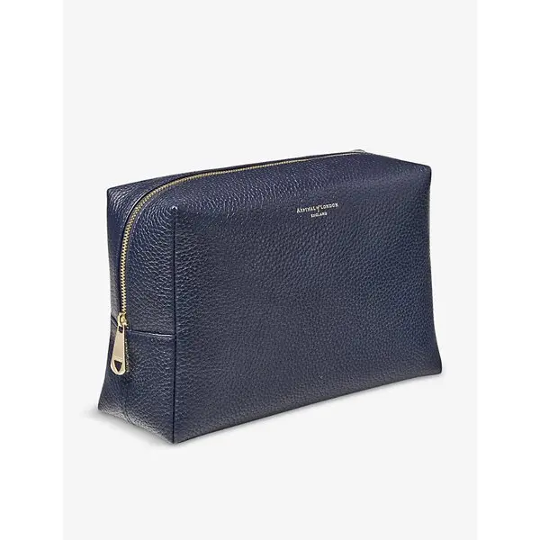 ASPINAL OF LONDON Grained-leather Case - Navy