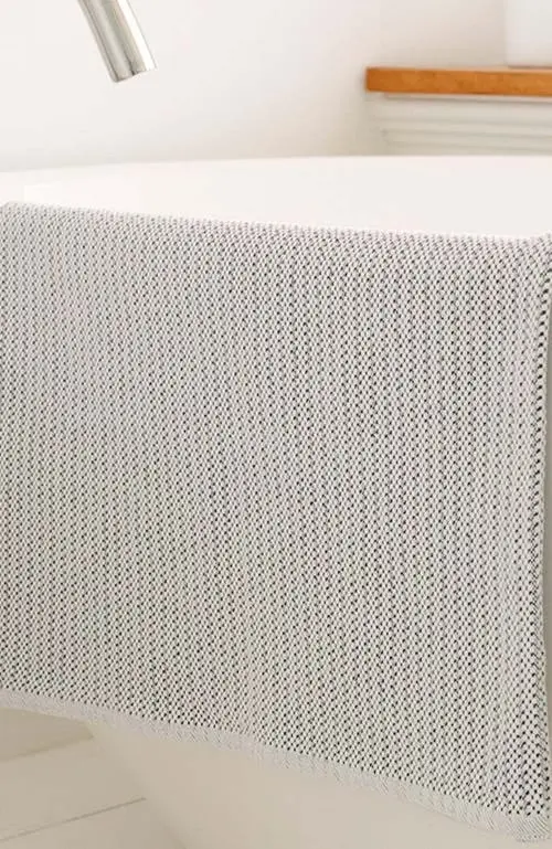 MUNGO Cotton Rib Bath & Shower Matset Of 2 - Bleach