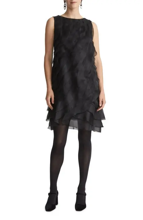 a line flowy midi dress Alyce Paris 61753 - Long Mesh Print A-Line Dress main image 1