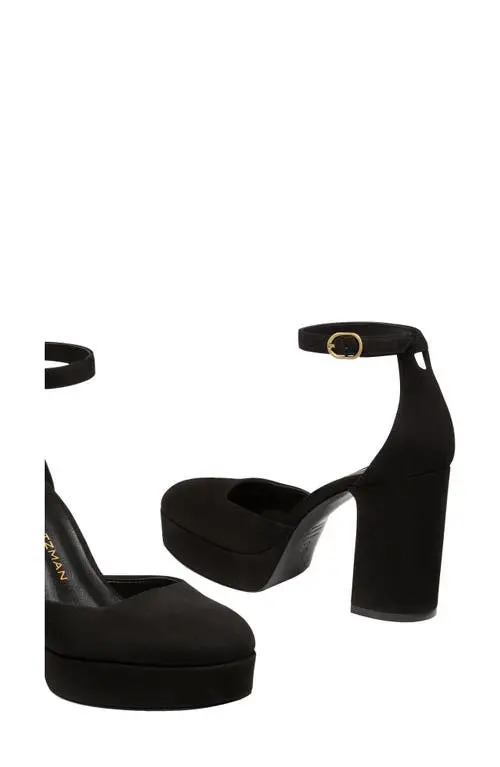STUART WEITZMAN Dayna Platform Pump - Black Suede