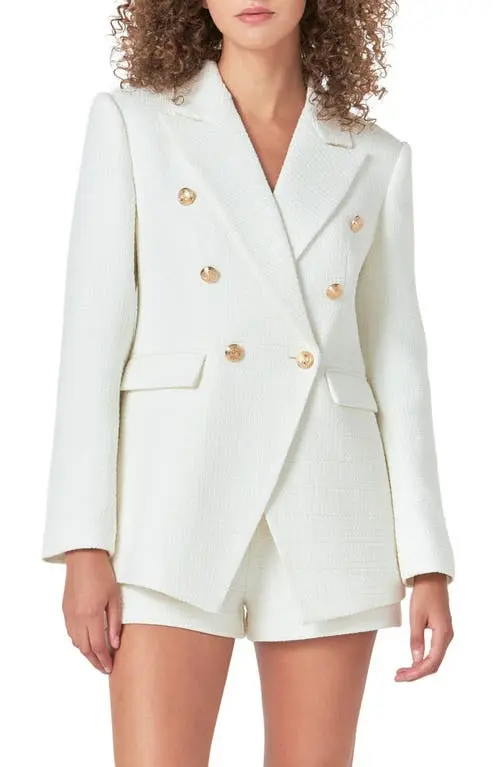 Endless Rose Tweed Double-breasted Blazer
